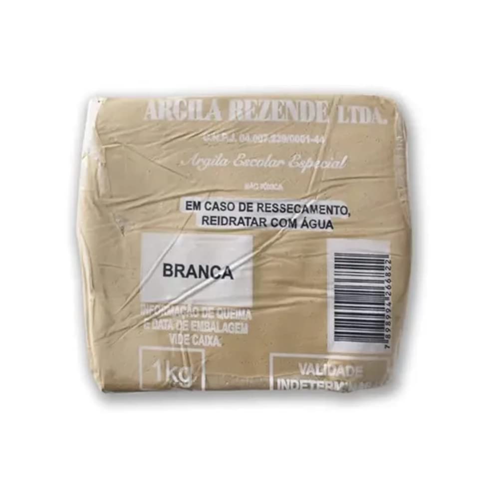 Argila Escolar Licyn 500g Branca